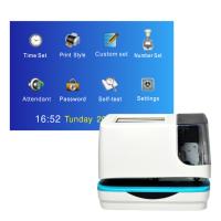 China White Digital Time Recorder Touch Screen 5 Lines Electronic Date Time Stamp Machine 110-220V for sale