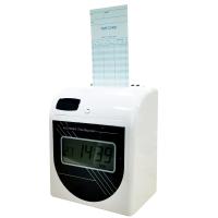 China LCD Electronic Employee Attendance Time Recorder Desktop Punch Card Machine 6 Column 9 Dot Matrix for sale