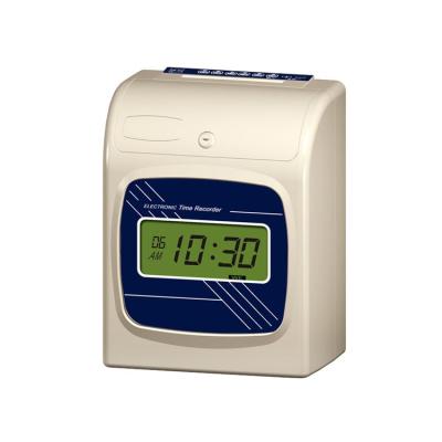 China LCD Electronic Employee Attendance Time Recorder Desktop Punch Card Machine 6 Column 9 Dot Matrix for sale