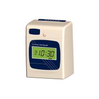 China LCD Electronic Employee Attendance Time Recorder Desktop Punch Card Machine 6 Column 9 Dot Matrix for sale
