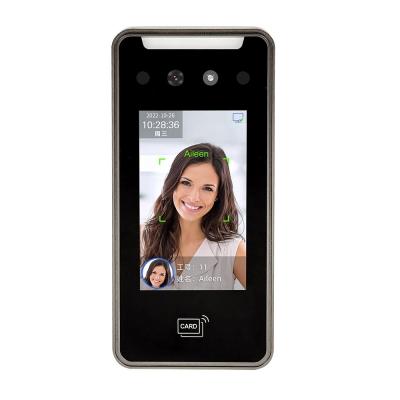 China Biometric Face Recognition Time Attendance Machine 4 Inch Touch Screen 5000 Face Capacity TCP/IP RFID Card Reader for sale