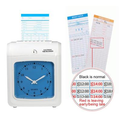 China CE Time Card Attendance Machine with Analog Clock and LCD Display 500000 Prints for sale