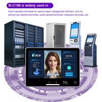 China SI-C156 15.6 Inch Android Rack Face Recognition Terminal Dual Lens 50000 Face Database for sale