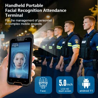 China Portable Handheld Face Recognition Device with GPS NFC QR Code Scanner and IP68 Rugged Design for Mobile Attendance for sale