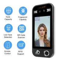 China 5 Inch Touch Screen Face Fingerprint QR Code Access Control System Waterproof Time Attendance Device for sale