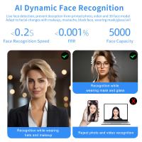 China 5 Inch Touch Screen Face Fingerprint QR Code Access Control System Waterproof Time Attendance Device for sale