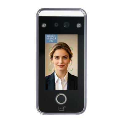 China AI Face Fingerprint Time Attendance Access Control 4.3 Inch RFID QR Password Multiple Authentication for sale