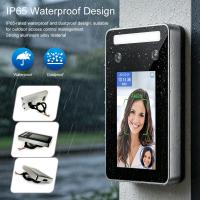 China IP65 Waterproof Face Recognition Door Lock Password Card Attendance Machine for sale