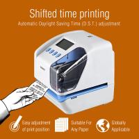 China USB Flash Disk Time Stamp Attendance Machine Multi-language Punch Card Clock with 2 Line Printing for sale