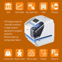 China USB Flash Disk Time Stamp Attendance Machine Multi-language Punch Card Clock with 2 Line Printing for sale