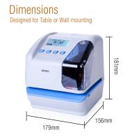 China USB Flash Disk Time Stamp Attendance Machine Multi-language Punch Card Clock with 2 Line Printing for sale