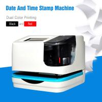 China Date Time Stamp Machine Punch Attendance Recorder Dual Color Black Red Dot Matrix Printing WiFi Touch Screen Security Time Clock for sale
