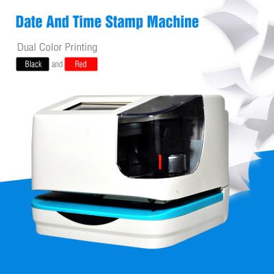 China Date Time Stamp Machine Punch Attendance Recorder Dual Color Black Red Dot Matrix Printing WiFi Touch Screen Security Time Clock for sale