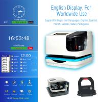 China Date Time Stamp Machine Punch Attendance Recorder Dual Color Black Red Dot Matrix Printing WiFi Touch Screen Security Time Clock for sale