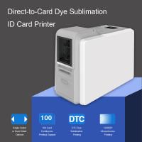 China PVC ID Card Printer Dye Sublimation Direct to Card YMCK 300dpi Edge to Edge Badge Employee Membership Card Printing Machine for sale