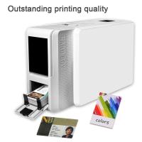 China PVC ID Card Printer Dye Sublimation Direct to Card YMCK 300dpi Edge to Edge Badge Employee Membership Card Printing Machine for sale