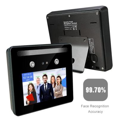 China Cloud Web WiFi Face Recognition Attendance Machine 50000 Face Capacity 5 Inch Touch Screen for sale