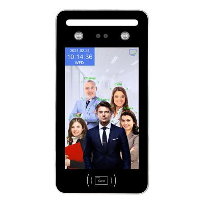 China Linux Face Recognition Biometric Access Control Machine 8 Inch Touch Screen 50000 Face Capacity for sale