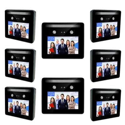 China Long Range Dynamic Face Recognition Biometric Time Attendance System 5 Inch HD Touch Screen 0.2s Recognition for sale