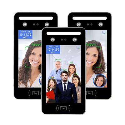 China AI Visible Light WDR Dynamic Face Recognition Access System 8 Inch Touch Screen 5000 Face Capacity for sale