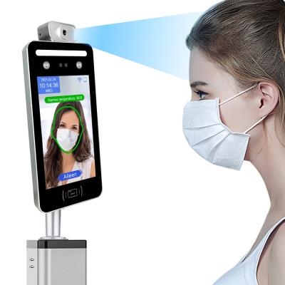 China 8 Inch Face Recognition Access Control Device with Temperature Detection QR Code WiFi 50000 Face Capacity for sale