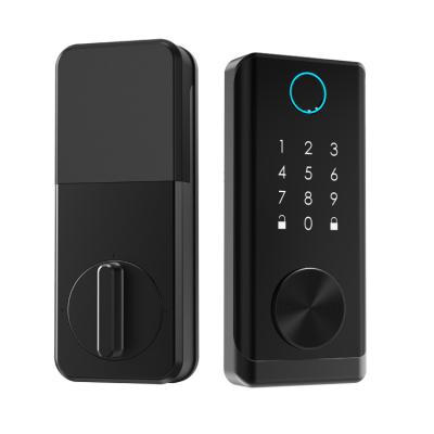China Tuya WiFi Biometric Fingerprint Door Lock Smart Keyless BLE APP Lock 100 Capacity for sale
