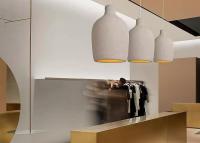 China Cement and concrete and resin orange yellow handmake contemporary pendant lamp for sale