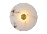 China Yellow stone white marble  led round and long and plating gold wall lamp for project for sale