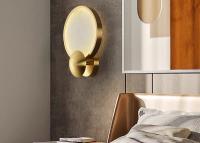 China White marble  led round and long and plating gold wall lamp for hotel for sale