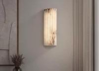China White marble  led round and long and plating gold wall lamp for hotel for sale