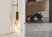 China White marble  led round and long and plating gold wall lamp for hotel for sale