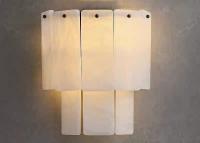 China White marble  led round and long and plating gold wall lamp for hotel for sale