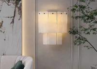 China White marble  led round and long and plating gold wall lamp for hotel for sale