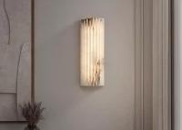 China White marble  led round and long and plating gold wall lamp for hotel for sale