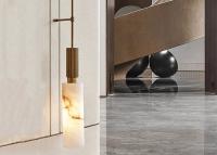 China White marble  led round and long and plating gold wall lamp for hotel for sale