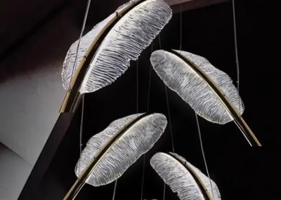 China French modern minimalist luxury living room ceiling lamp high-end feather art high-end restaurant chandelier for sale