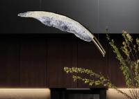China French modern minimalist luxury living room ceiling lamp high-end feather art high-end restaurant chandelier for sale