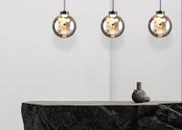 China Italian minimalist bedroom bedside chandelier modern simple light luxury high-end glass bar restaurant entrance hanging line lamp for sale