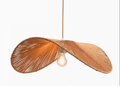 China Wabi-sabi style rope chandelier simple creative bedroom living room lamp hand-woven Japanese retro homestay restaurant lamp for sale