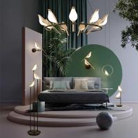 China Magpie chandelier smart dimming light luxury bedroom bedside lamp balcony staircase restaurant creative bird for sale