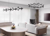 China Round pendant lamp long glass lamp for homedecor unique design for home LED bulb for sale