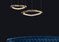 China Light luxury copper ring staggered chandelier restaurant living room creative luxury decorative lamps for sale