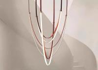 China Leather chandelier led tube big light for Villa Interiordesign Pendant lamp for sale