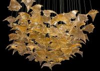China Hotel villa stone leaf and bird chandelier for hotel big pendant lamp for home for sale