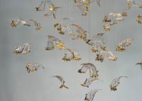 China Hotel villa stone leaf and bird chandelier for hotel big pendant lamp for home for sale