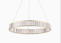 China Crystal Chandelier Round Led Hotel Room Lighting Gold stainless steel Lamp for sale