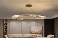 China Post-modern light luxury chandelier stainless steel crystal living room lamp Nordic simple restaurant lamp bedroom LED lamp lighting for sale