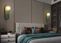 China Hotel villa background wall decoration lamp B&B guest room natural marble entrance bedroom wall lamp for sale
