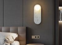 China Hotel villa background wall decoration lamp B&B guest room natural marble entrance bedroom wall lamp for sale