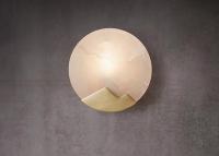 China Modern wall lamp round glass bedroom bedside lamp designer light luxury lamp Nordic living room background wall lamp for sale